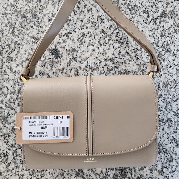 A.P.C. | Bags | Apc Betty Calfskin Horizon Small Bag Elegant Greige ...